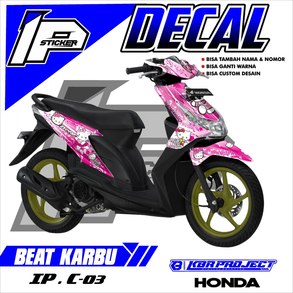 Jual Decal BEAT KARBU - Sticker Decal Variasi List HONDA BEAT KARBU IP ...