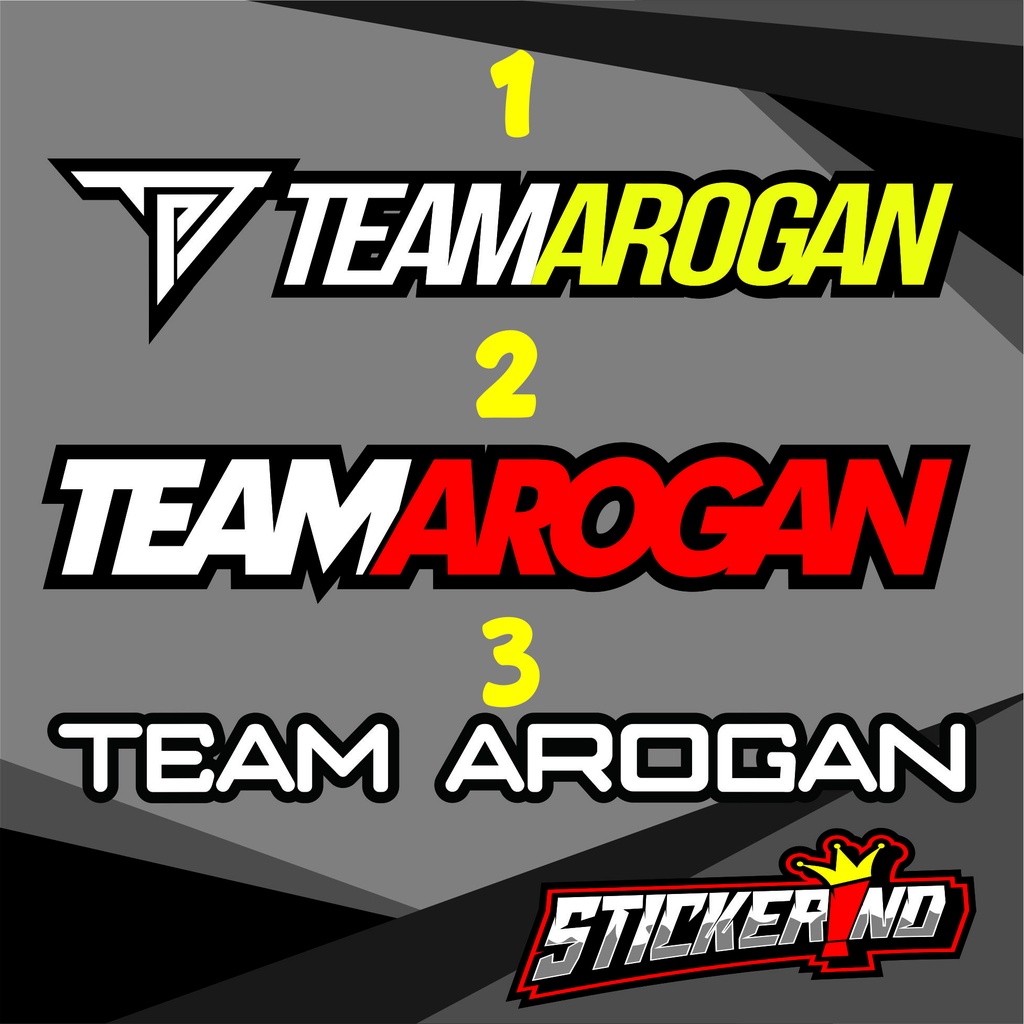 Jual STIKER STICKER CUTTING TEAM AROGAN STIKER RACING | Shopee Indonesia