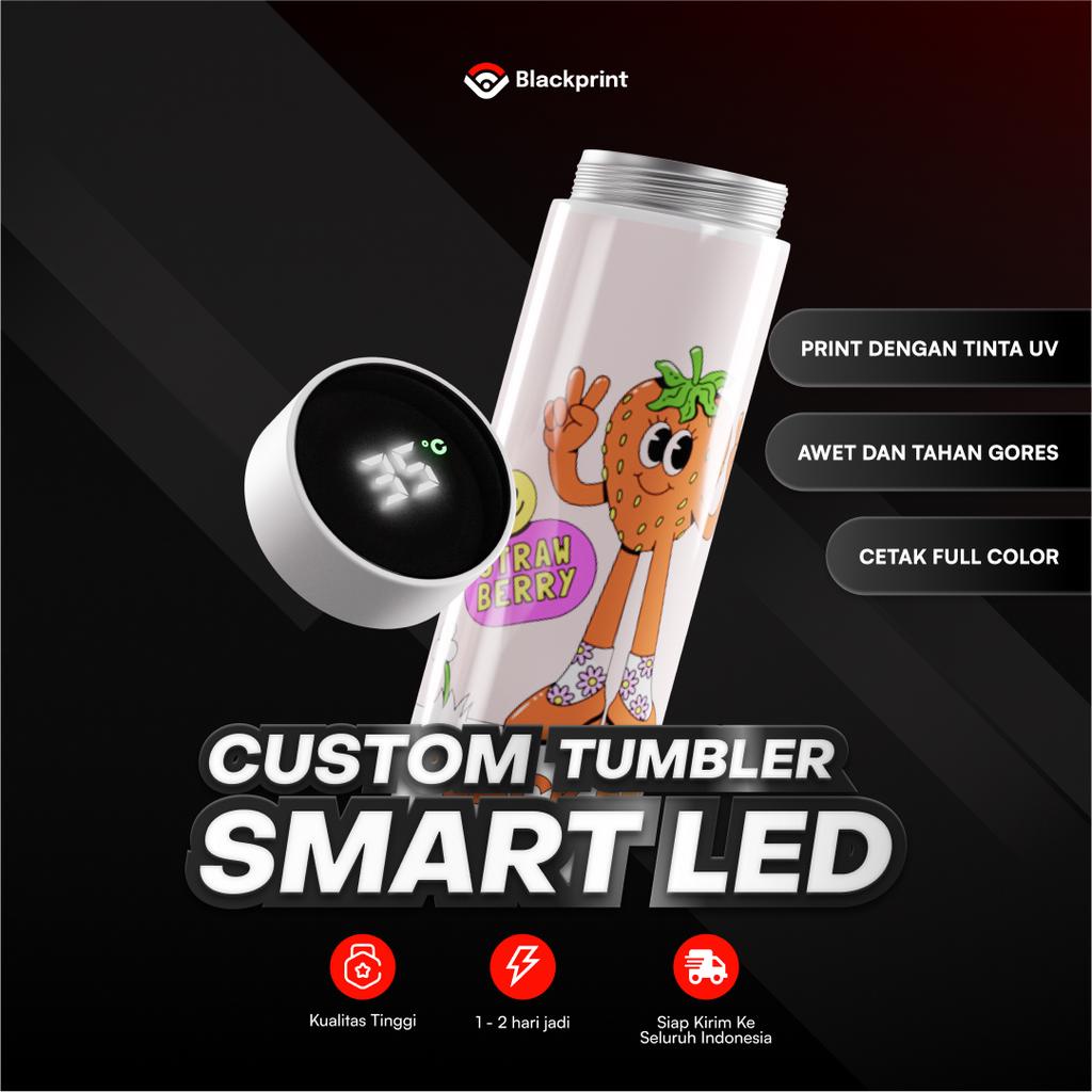 Jual Tumbler Smart LED Sakura Print Custom / Termos Botol Minum ...