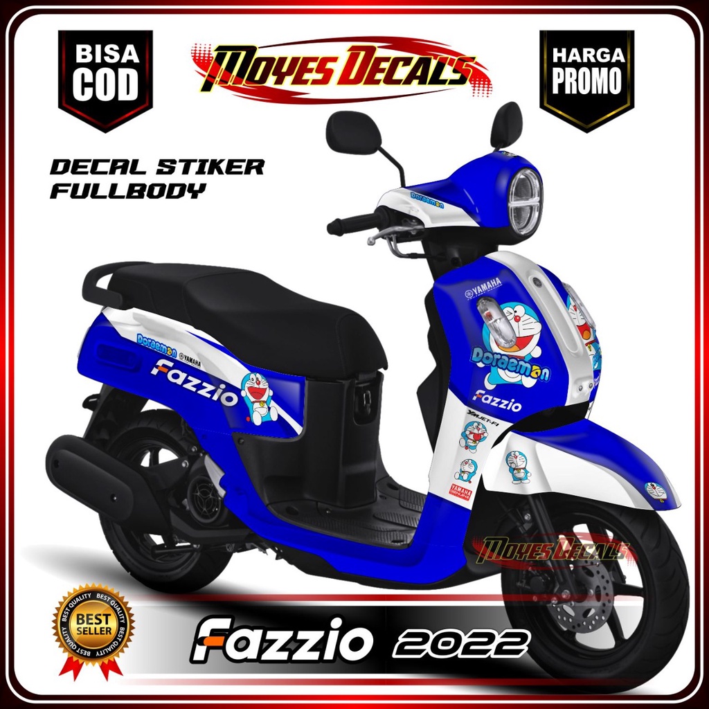 Jual Stiker Decal Motor Yamaha Fazzio Fullbody Motif Variasi Doraemon ...