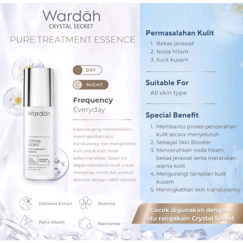 Jual WARDAH CRYSTAL SECRET PURE TREATMENT ESSENCE | Shopee Indonesia