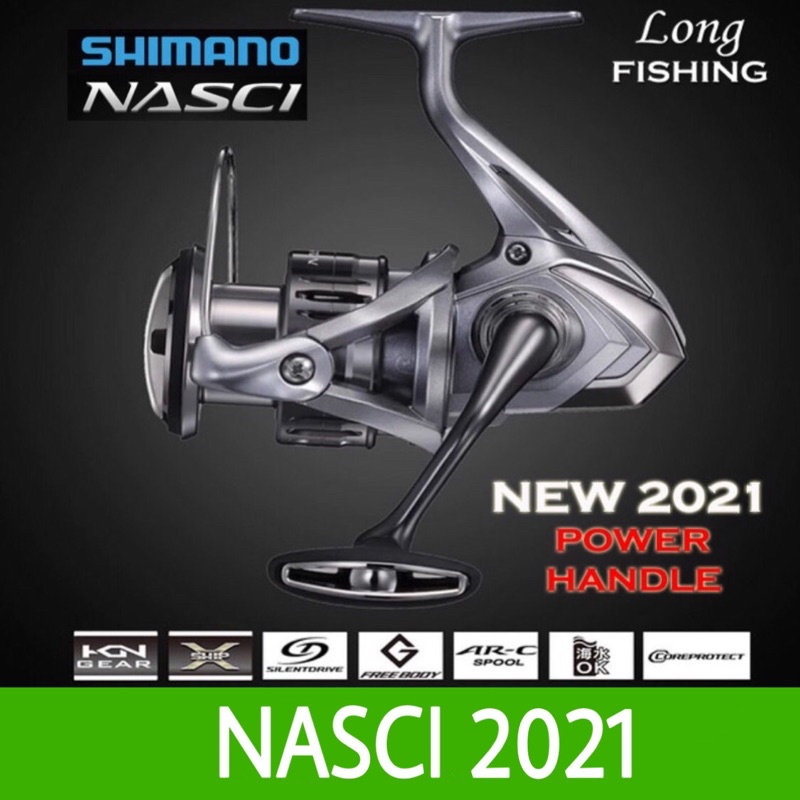Jual Reel SHIMANO NASCI Power Handle New Tahun 2021 Reel Pancing Shimano Original | Shopee Indonesia