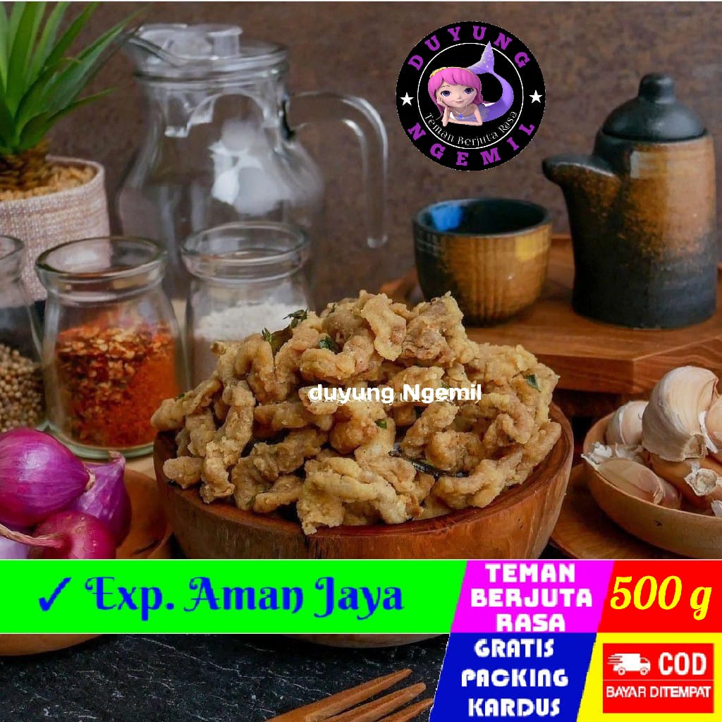 Jual Keripik Usus Original 500g / Kripik Usus Crispy Balado - Duyung ...