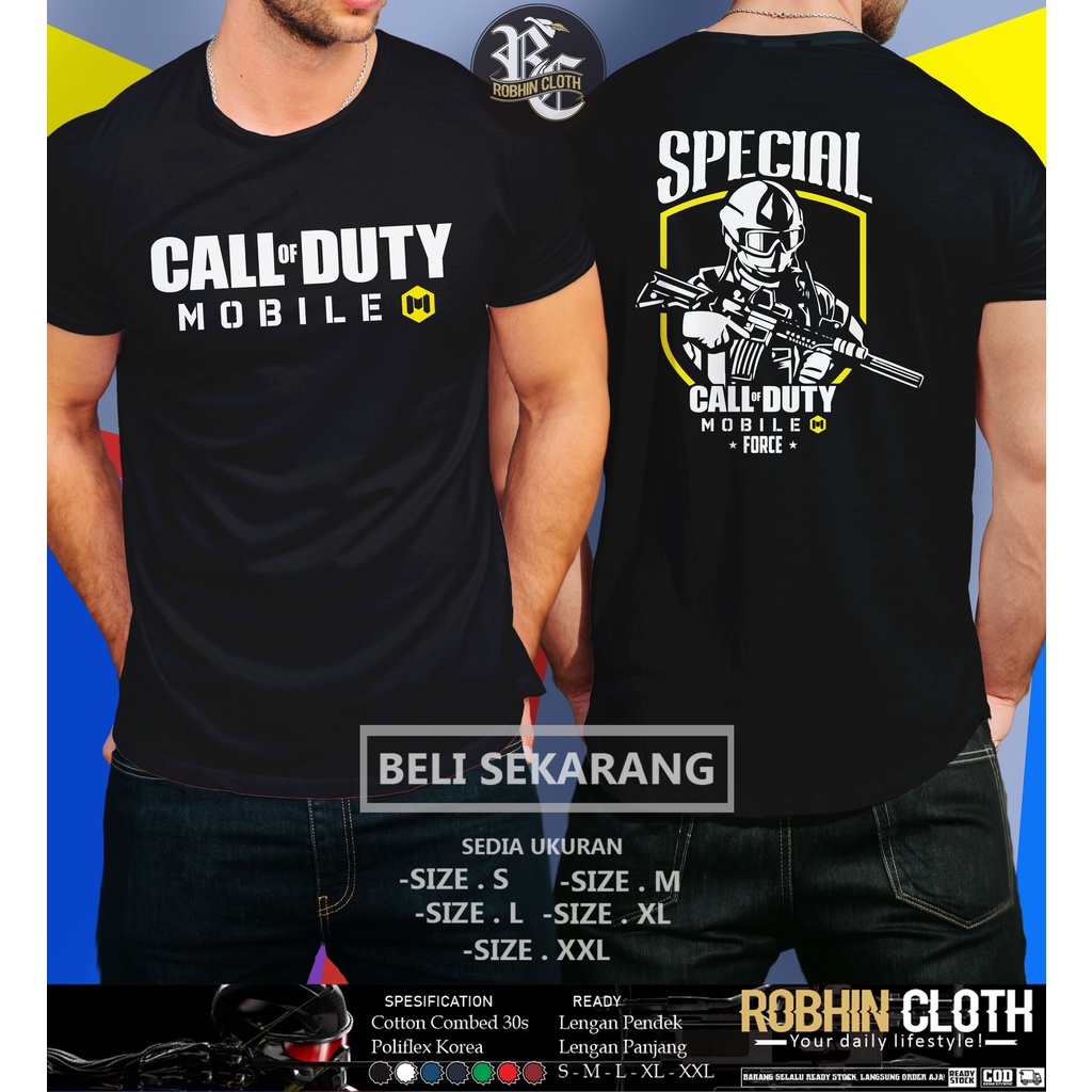 Jual Kaos Call Of Duty Mobile COD Mobile Special Force TEAM Baju Game ...