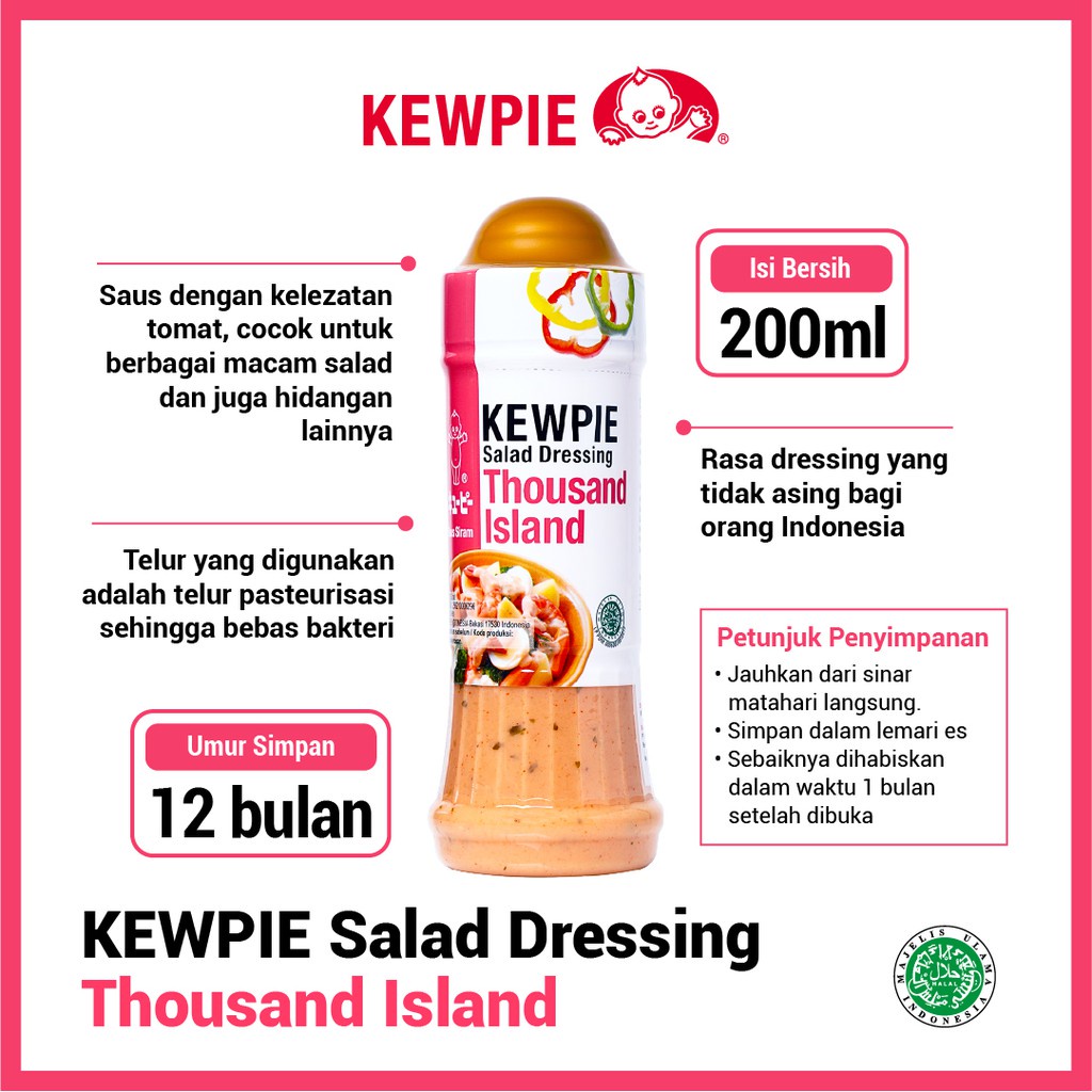 Jual KEWPIE Salad Dressing 200ml - Thousand Island | Wijen Sangrai | Kecap Ala Jepang | Shopee ...