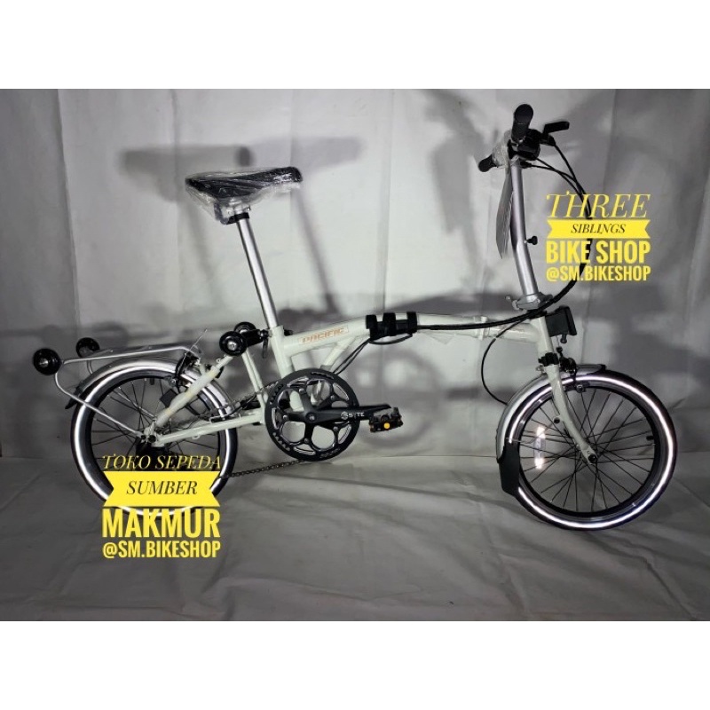 Jual SEPEDA LIPAT TRIFOLD PACIFIC PITHON 16 INCH PAPYRUS WHITE | Shopee ...