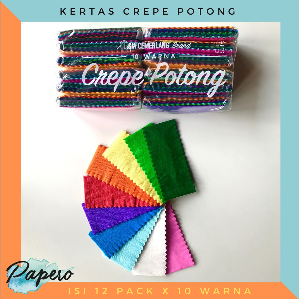 Jual Kertas Crepe / Krep Potong Isi 12 Pack | Shopee Indonesia