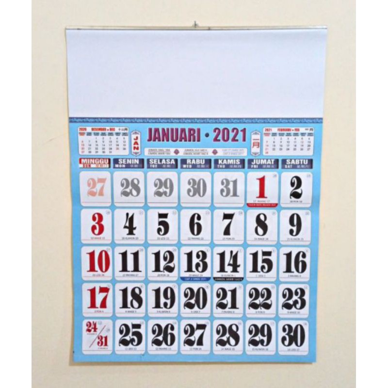 Jual KALENDER KERJA DINDING JUMBO 2021 FULL COLOR / KALENDER WARNA ...