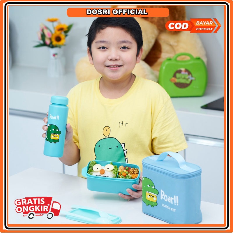 Jual [ BISA COD ] Tas bekal makan anak set / Lunch box set anak |Lunchbox set anak lucu imut ...
