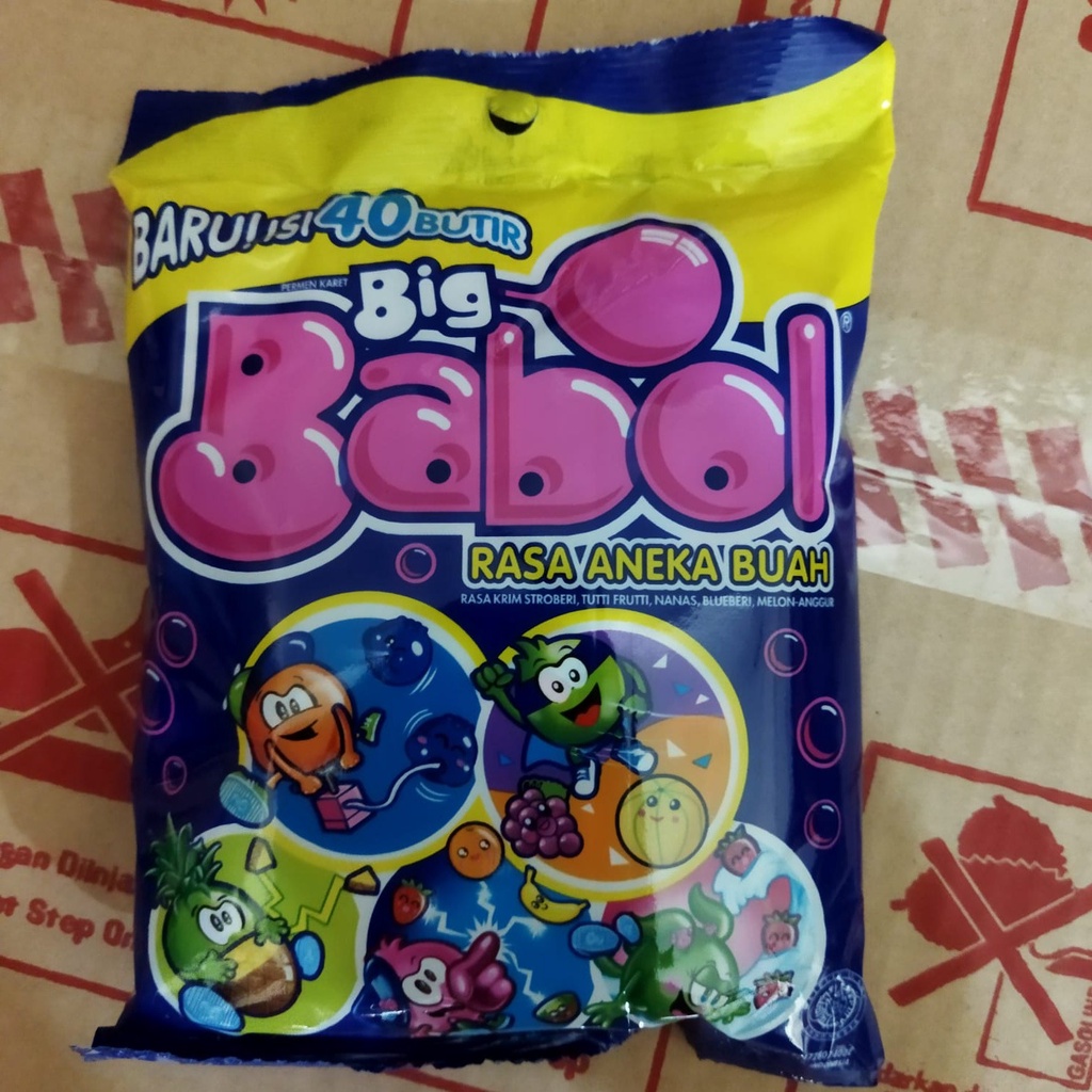 Jual PERMEN BIG BUBBLE BABOL ISI 40 BUTIR/ 1 PACK | Shopee Indonesia
