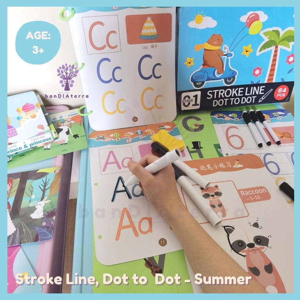 Jual Bandiaterra Wipe and Clean Reusable Book/Activity Book/Buku Tulis ...