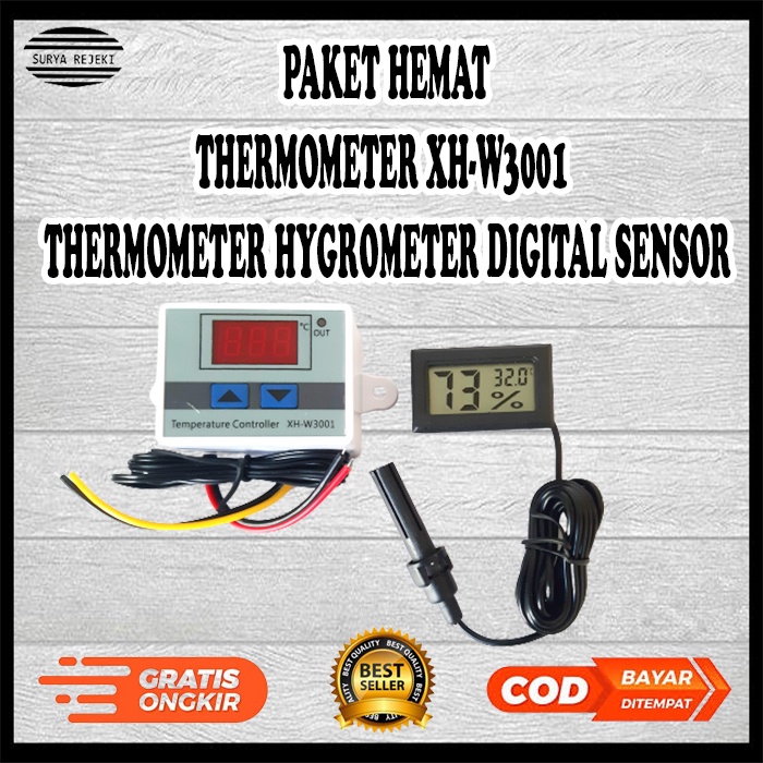 Jual PAKET TERMOMETER HIGROMETER DAN TERMOSTAT MESIN TETAS TELUR ...