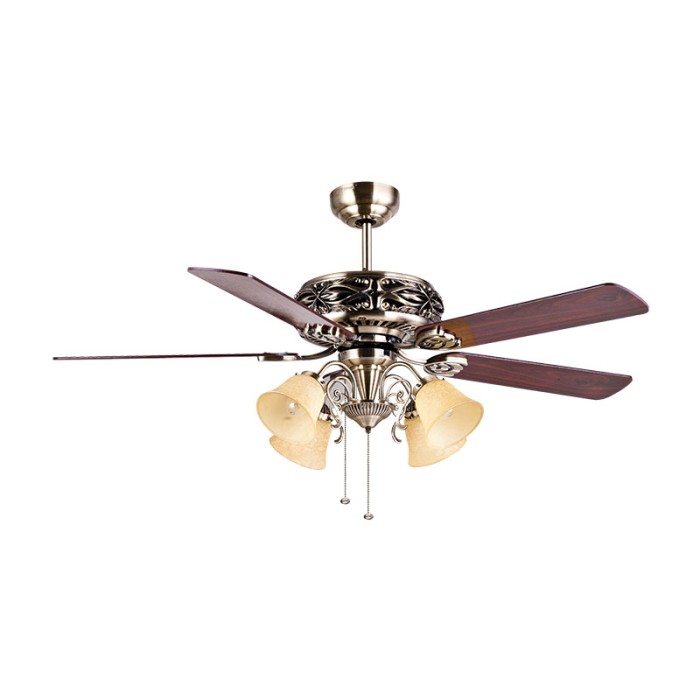 Jual MT EDMA 52IN Regency Ceiling Fan Dekoratif Lampu Hias-Coklat Kayu ...