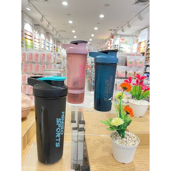 Jual MINISO SPORTS SHAKER BOTTLE BOTOL MINUM 800ml BLUE BLACK PINK ...