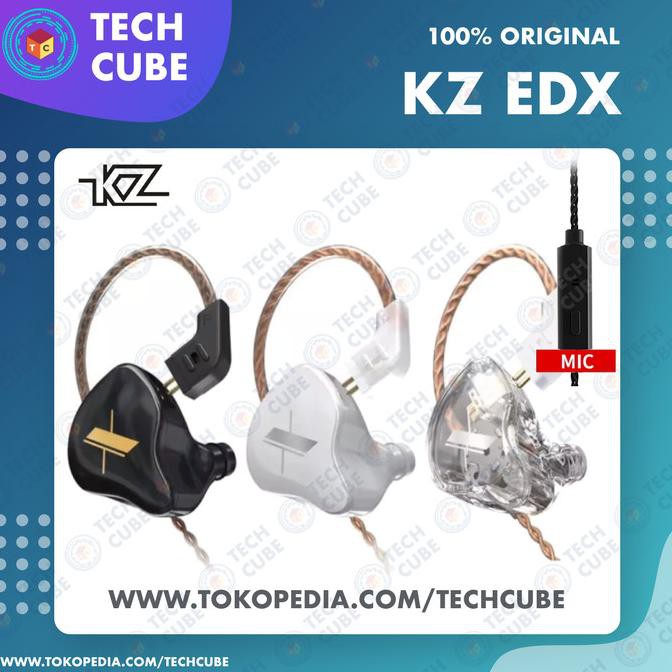 Jual KZ EDX With Mic In Ear Earphone Headset Hybrid Bass Dynamic Driver ...
