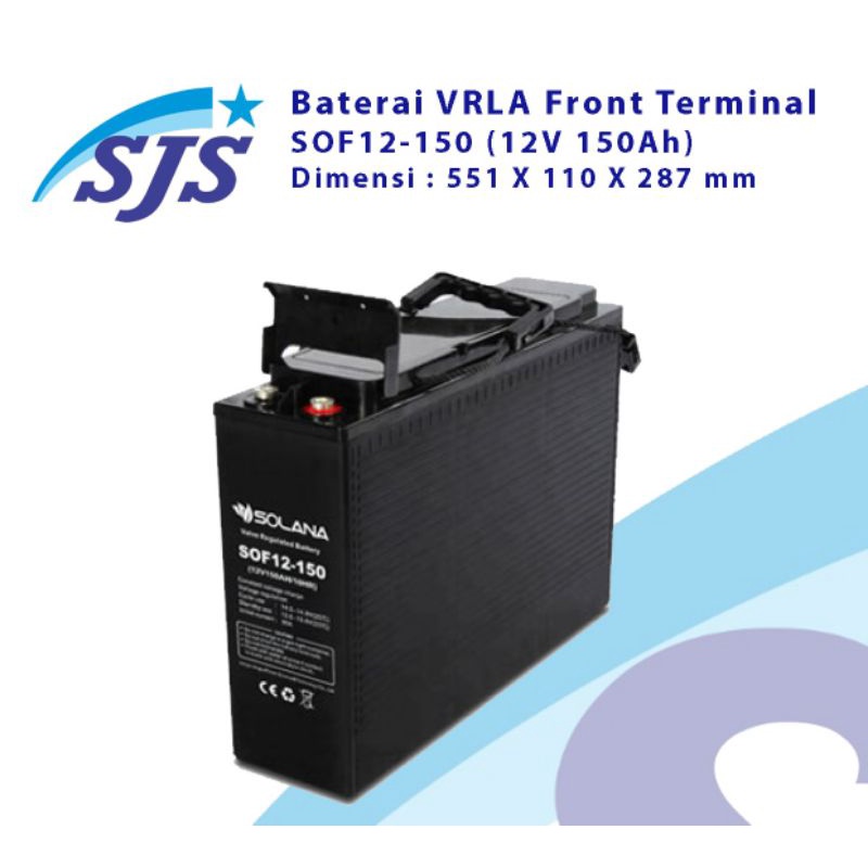 Jual Accu Vrla Front Terminal 12v 100ah Solana battery | Shopee Indonesia