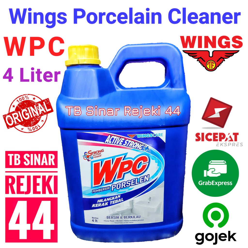 Jual WPC 4 LITER WINGS PORCELAIN CLEANER PEMBERSIH PORSELEN KLOSET ...