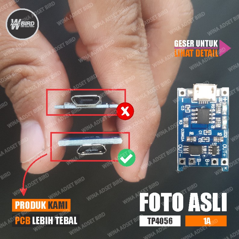 Jual MODUL CAS BATERAI 18650 BATTERY CHARGER DENGAN PROTEKSI - TP4056 ...