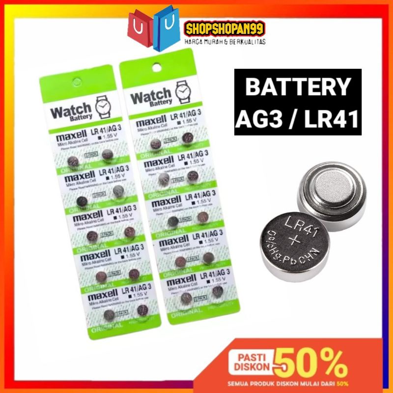 Jual Baterai JAM TANGAN Kancing AG3 LR41 LR 41 AG-3 SR-AG-10 Batre Battery Batrei L736F GROSIR ...