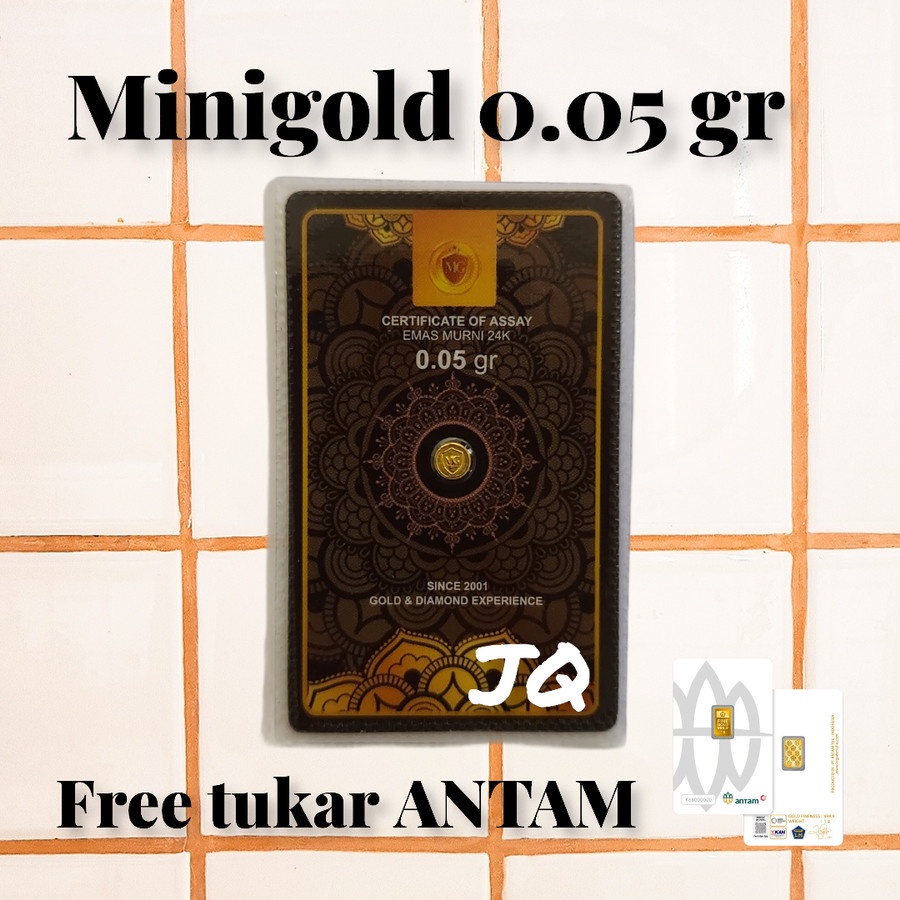 Jual Minigold Koin Emas Mini 24 Karat Logam Mulia 0.05 gram White ...
