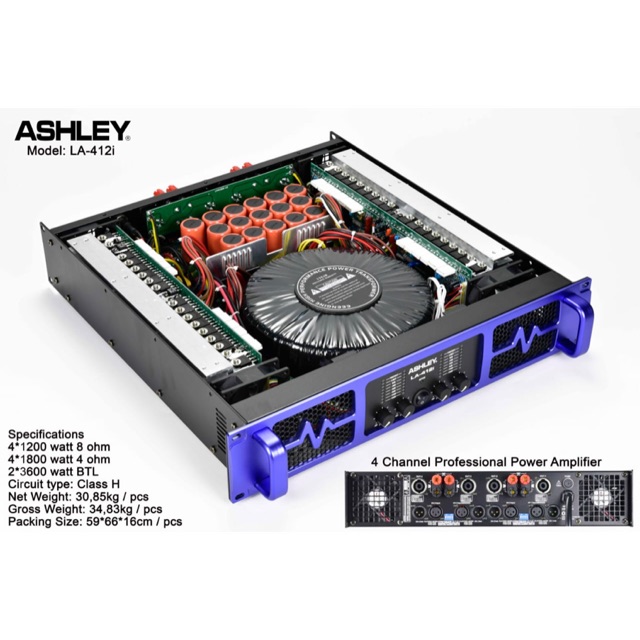 Jual Power amplifier profesional ashley LA412i | Shopee Indonesia