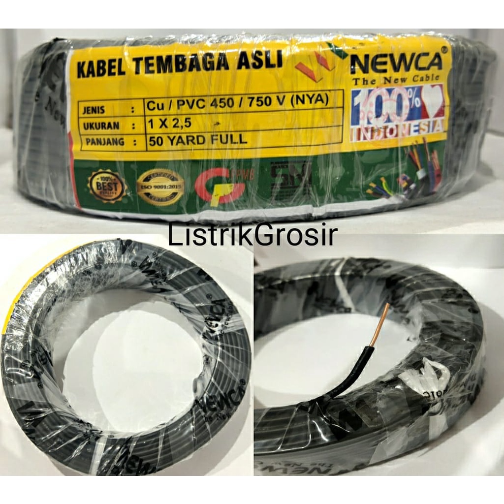 Jual Kabel Engkel 2,5mm Tunggal Newca / Suprera NYA 1x2,5 mm 50y 2.5mm ...