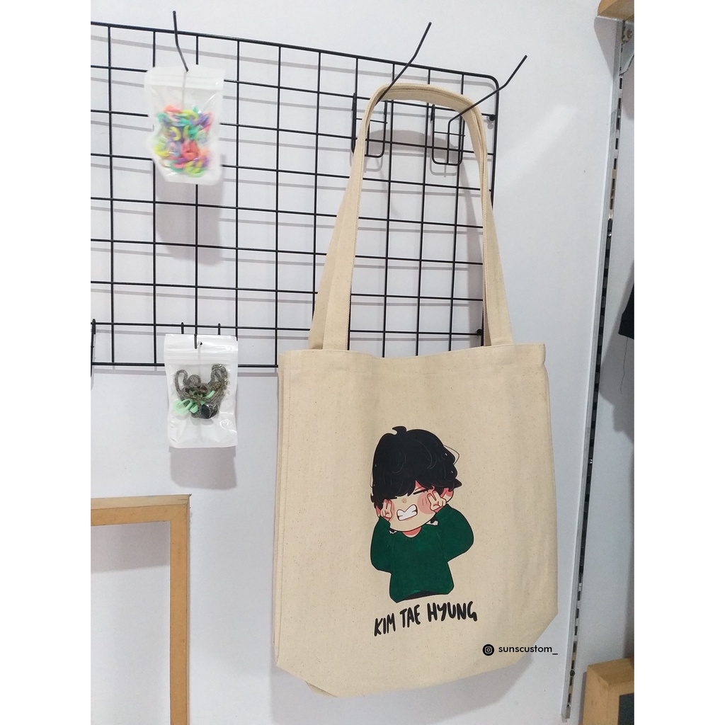 Jual TOTEBAG CANVAS BESAR POLOS/ CUSTOM SABLON SATUAN SUEDING TEBAL ...
