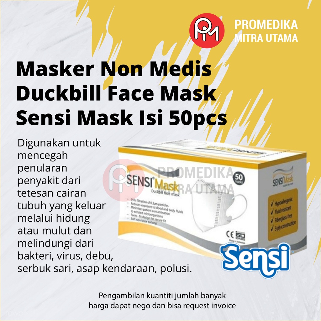 Jual Face Mask Masker Sensi Duckbill | Biasa | XL | 50 Pcs | Shopee ...