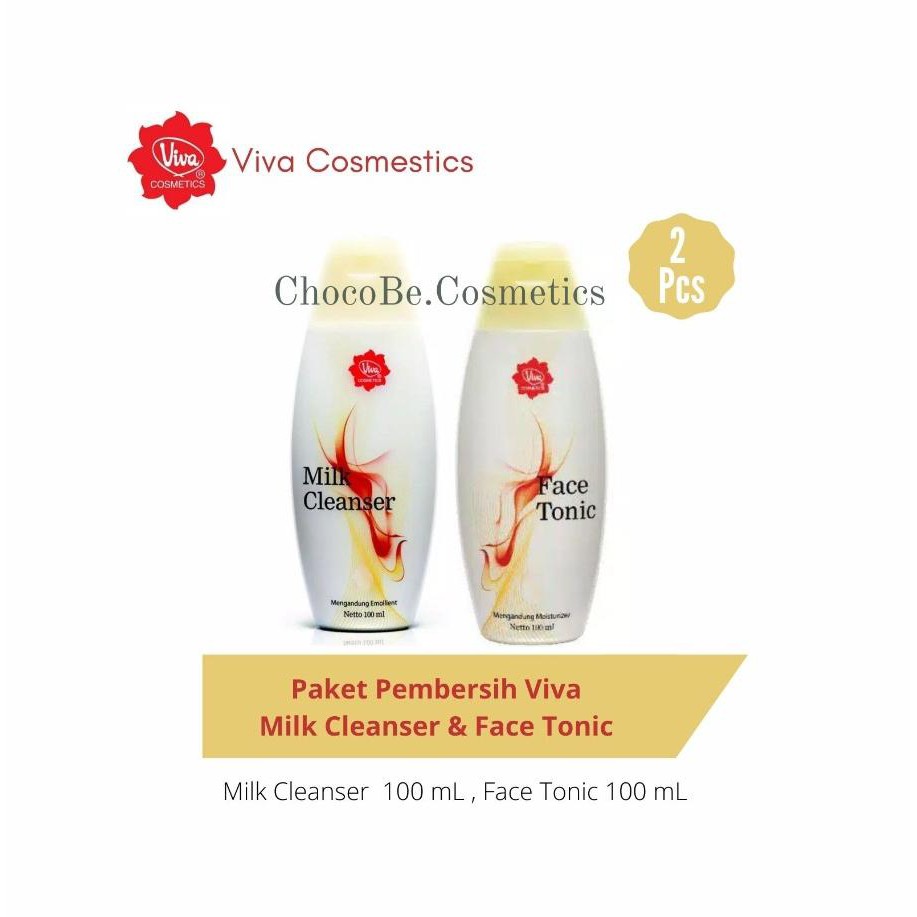 Jual Paket Pembersih Viva // Milk Cleanser & Face Tonic 100 mL | Shopee ...
