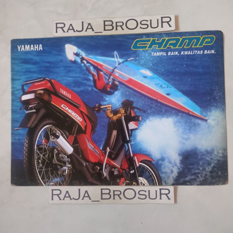 Jual Poster brosur katalog leaflet jadul lawas Yamaha Alfa Champ 2Tak 2T 1991 | Shopee Indonesia