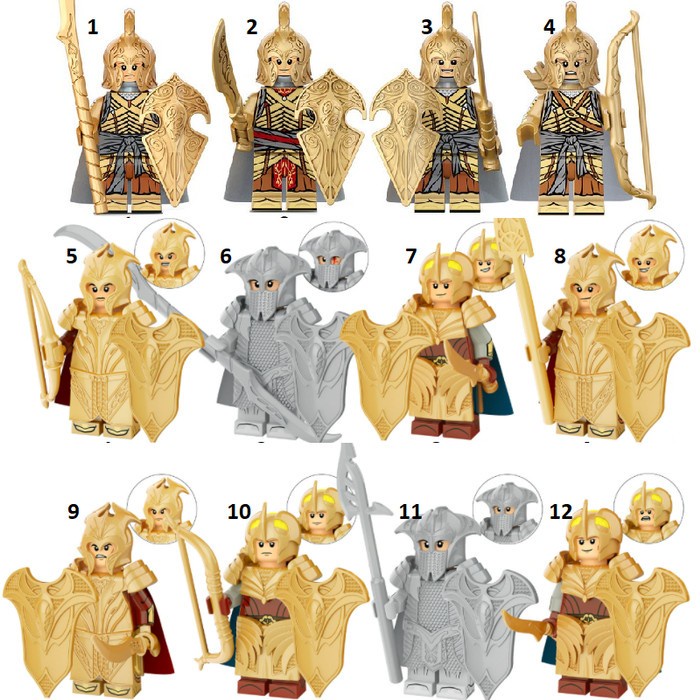 Jual Lord of The Ring Dark Elf Elven Army Armor LOTR Minifigs Lepin ...
