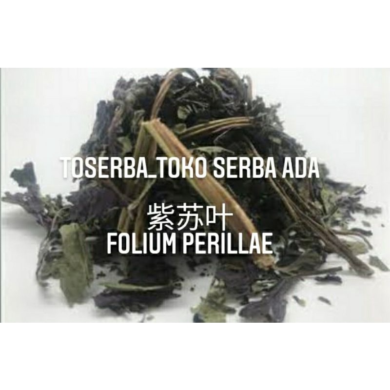 Jual 100gr Herbal Zi Su Ye 紫苏叶 Perilla Leaf Folium Perillae Premium ...