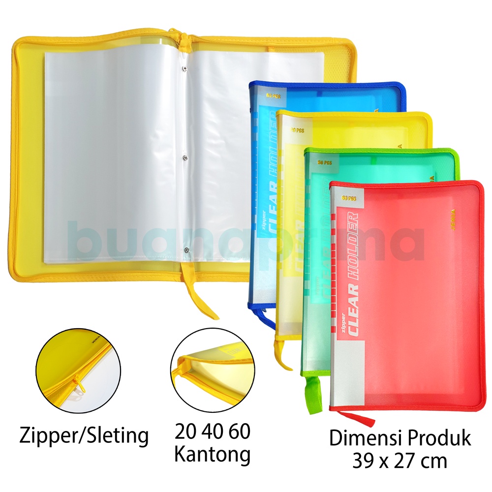 Jual Map Document Keeper Jenia 20 40 60 Kantong Folio Clear Holder ...