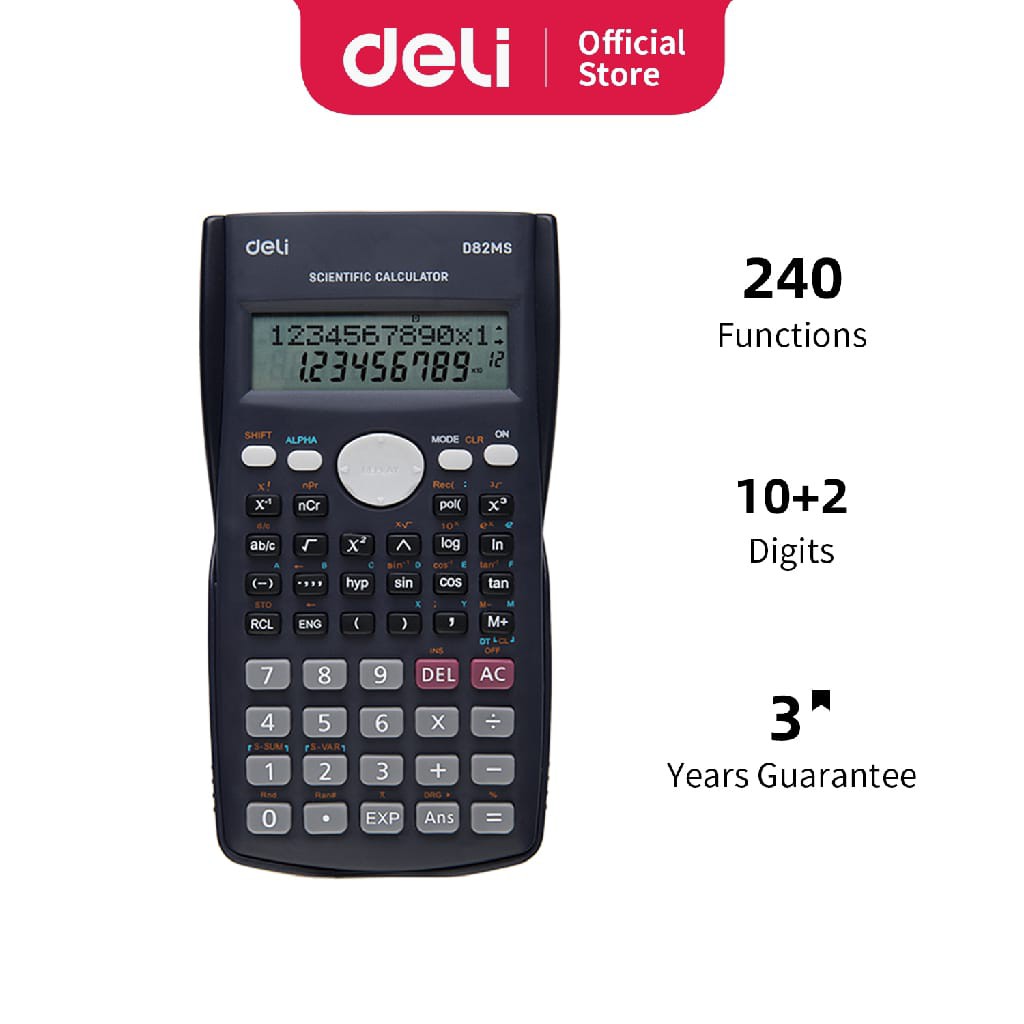 Jual Kalkulator Deli / Scientific calculator (black) - WD82MS | Shopee ...