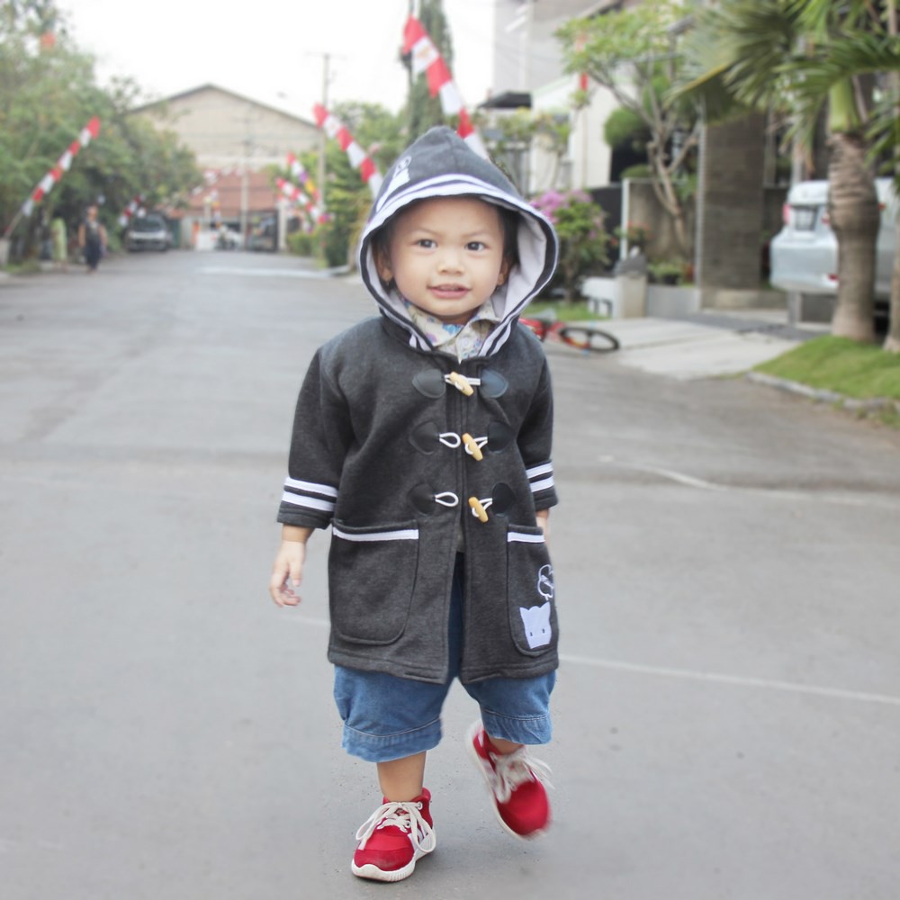 Jual Jaket Anak Murah Bayi Balita Modis Lucu Cutie Cat Kids Jacket Grey ...