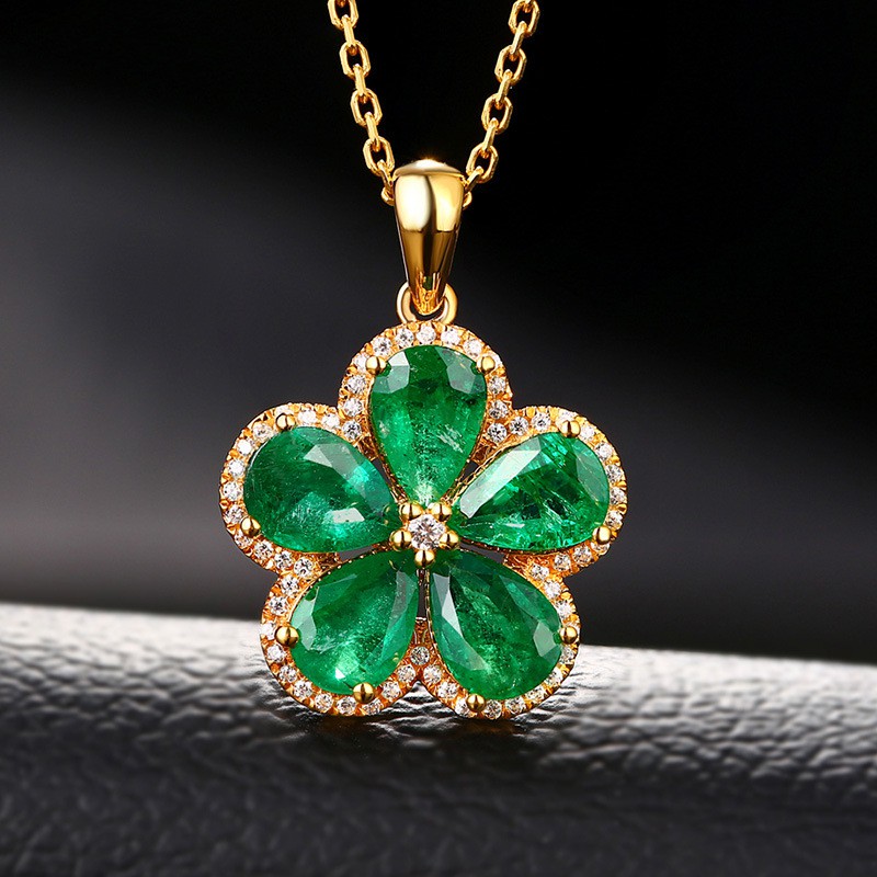 Jual GARNETTA Kalung Liontin Green Emerald | Shopee Indonesia