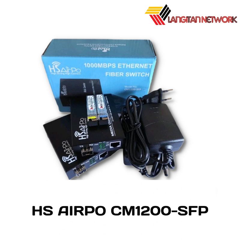 Jual HS AIRPO CM1200 SFP GiGABITE MEDIA CONVERTER Non SFP | Shopee ...