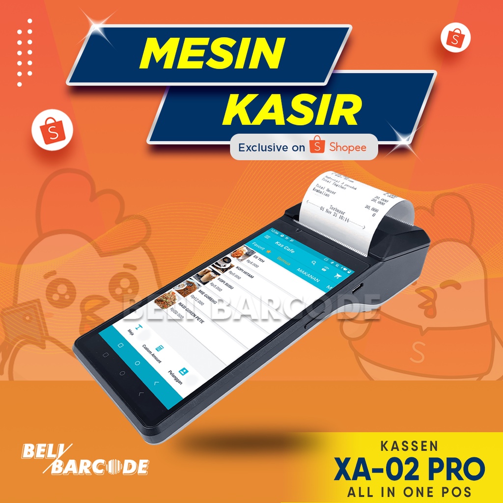 Jual KASSEN XA-02 PRO POS ANDROID MOBILE CETAK KERTAS THERMAL 58MM | Shopee Indonesia