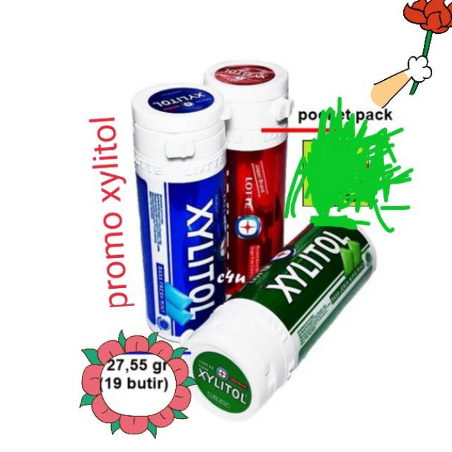 Jual Permen lotte xylitol, 28g.isi,19butir& 11gram isi 8 butir,exp2026 ...