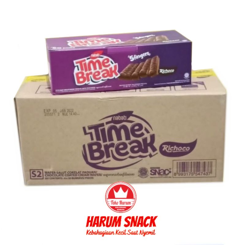 Jual Time Break Nabati 20 Gram dus isi 120pcs [Harum Snack Official ...