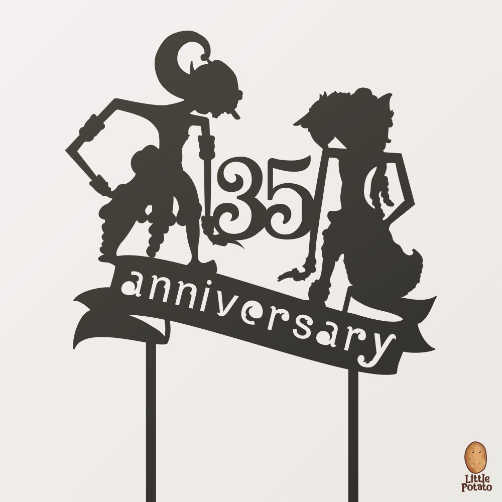 Jual Cake Topper (Tusukan Kue) - Happy Birthday/Anniversary Couple ...