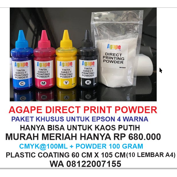 Jual TINTA DTF PRINT POWDER KHUSUS EPSON 4 WARNA | Shopee Indonesia