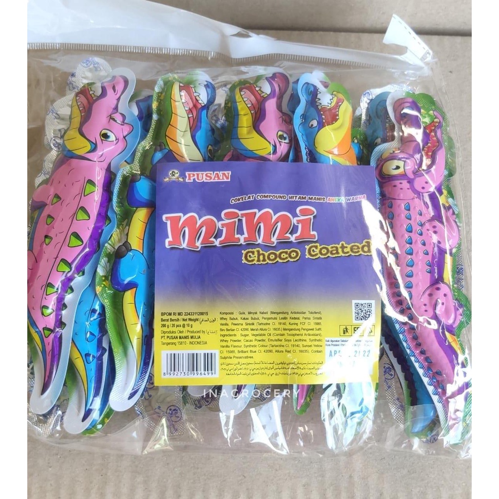 Jual PUSAN MIMI CHOCO COATED BUAYA 200GR 20PCS | Shopee Indonesia