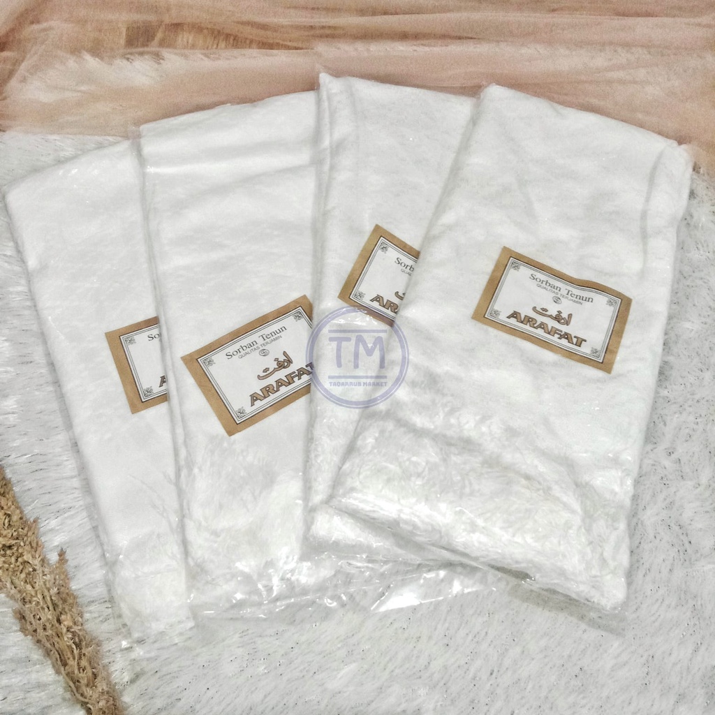 Jual Surban Arafat Murah Surban Putih Polos Arafat Kain Halus dan Adem ...