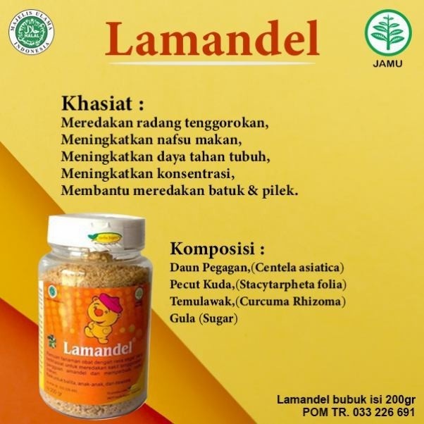 Jual Lamandel 200gram kemasan botol ( Obat Herbal Amandel dan radang ...