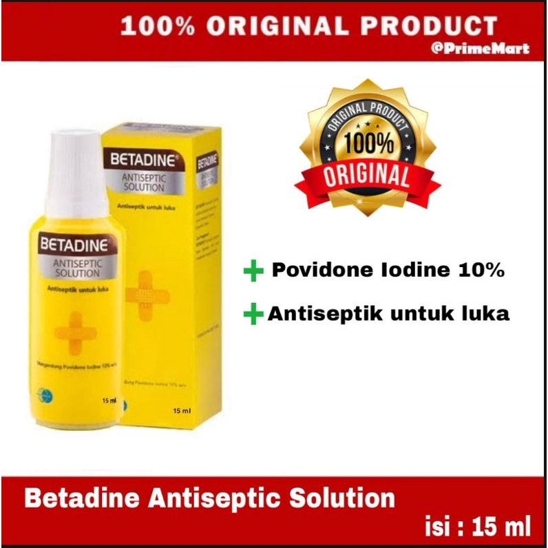 Jual BETADINE SOL 15 ML BETADINE® Antiseptic Solution 5 15 30 60 ml ...