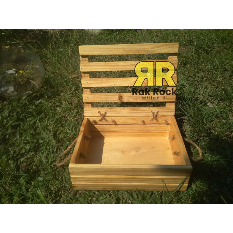 Jual Wooden Storage Box 33x22x10 Wooden Crate Keranjang Hantaran ...
