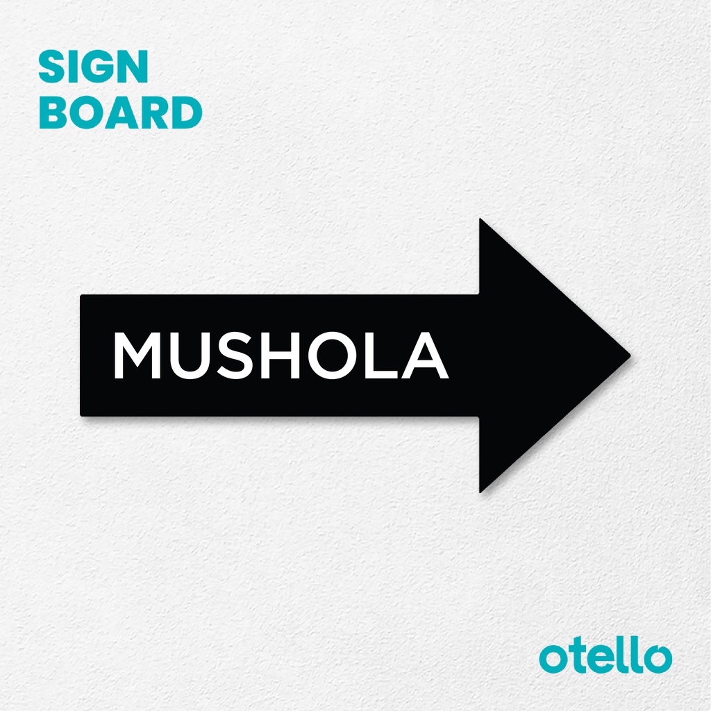 Jual Signage Mushola Panah Petunjuk Arah Tempat Papan Sign Board ...