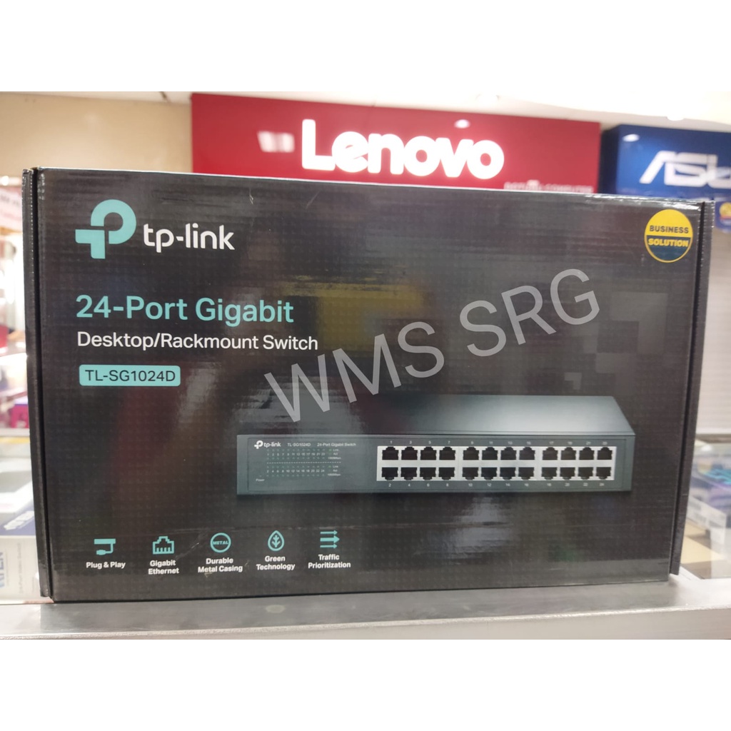 Jual SWITCH HUB 24 PORT GIGABIT TPLINK TL-SG1024D ( METAL ) | Shopee ...