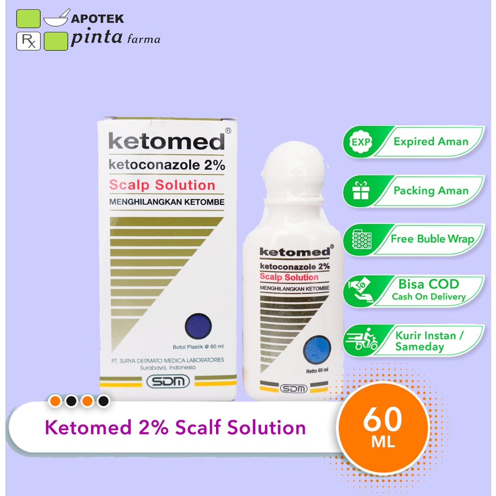 Jual KETOMED 2% SCALP SOLUTION 60 ML | Shopee Indonesia